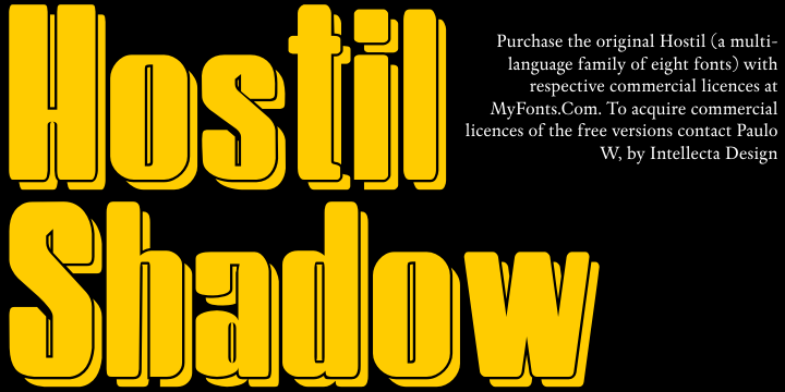 Download Hostil Shadow font | dafonttop.com